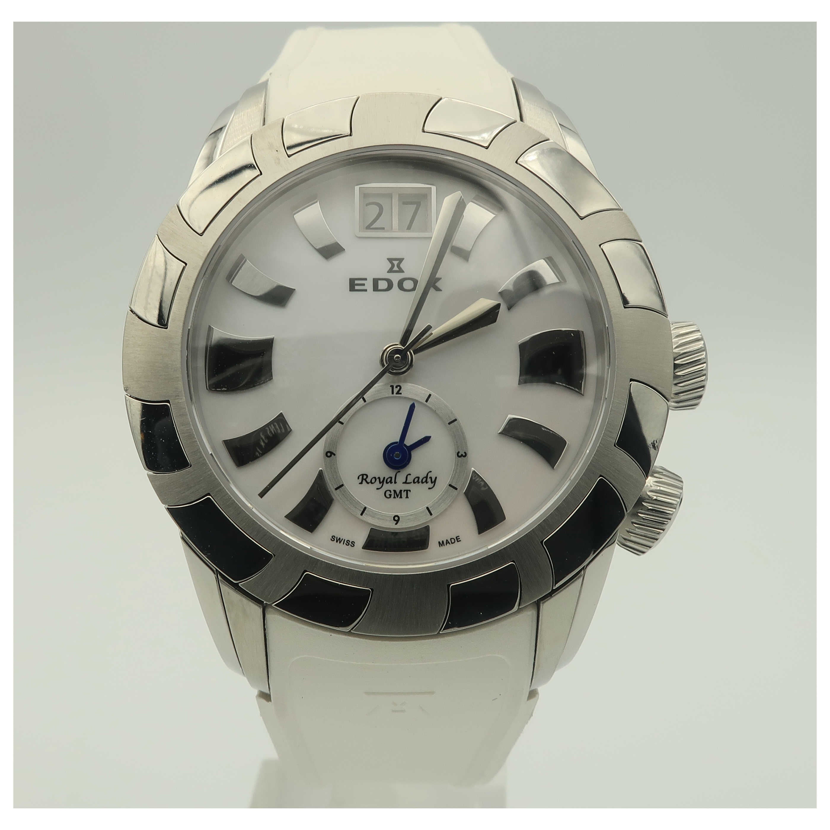 Edox Royal Lady GMT Women's Quartz Watch 62005-3-NAIN-SDV – Ashford.com