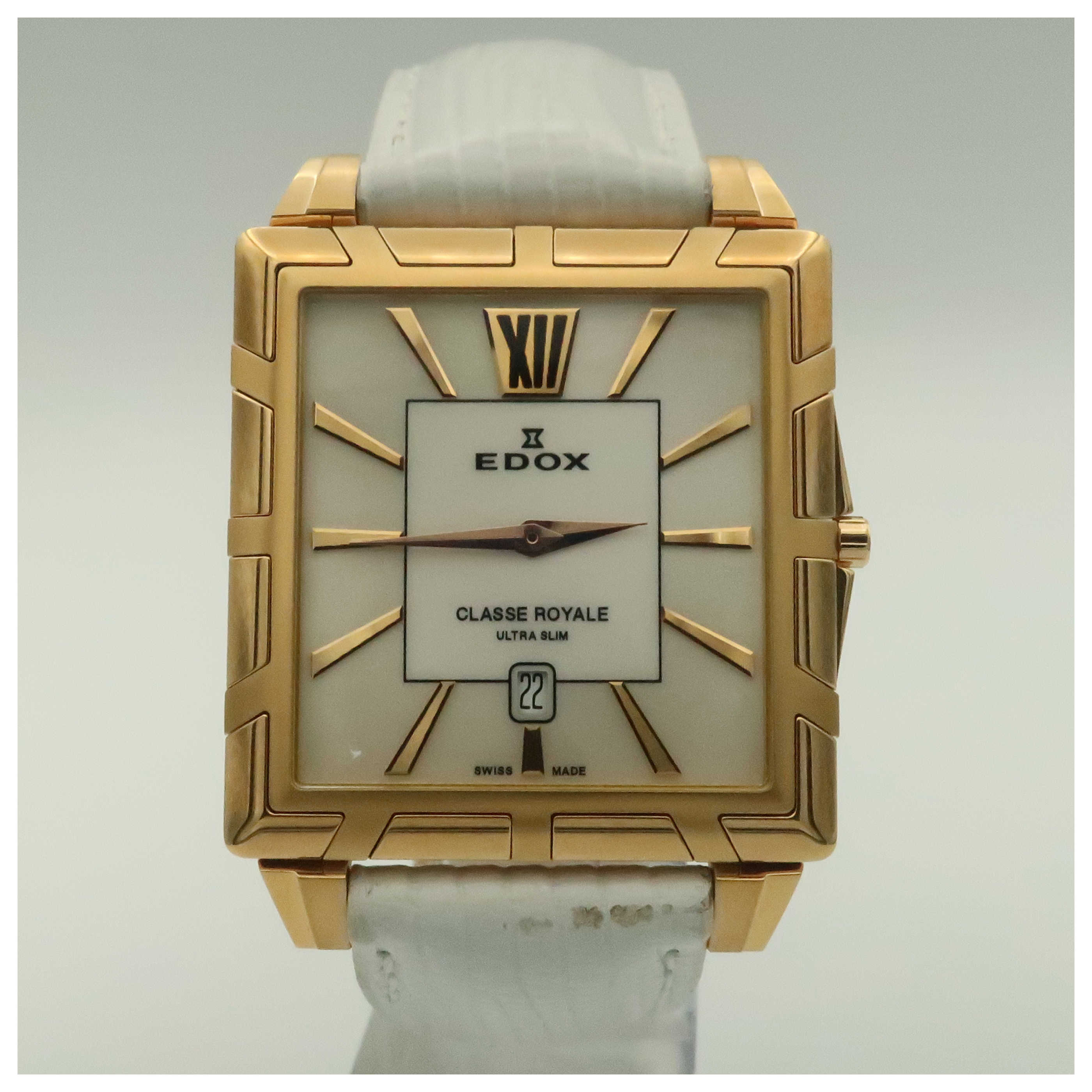 Edox Classe Royale Ultra Slim Women's Quartz Watch 26022-37R-NAIR-SDV ...