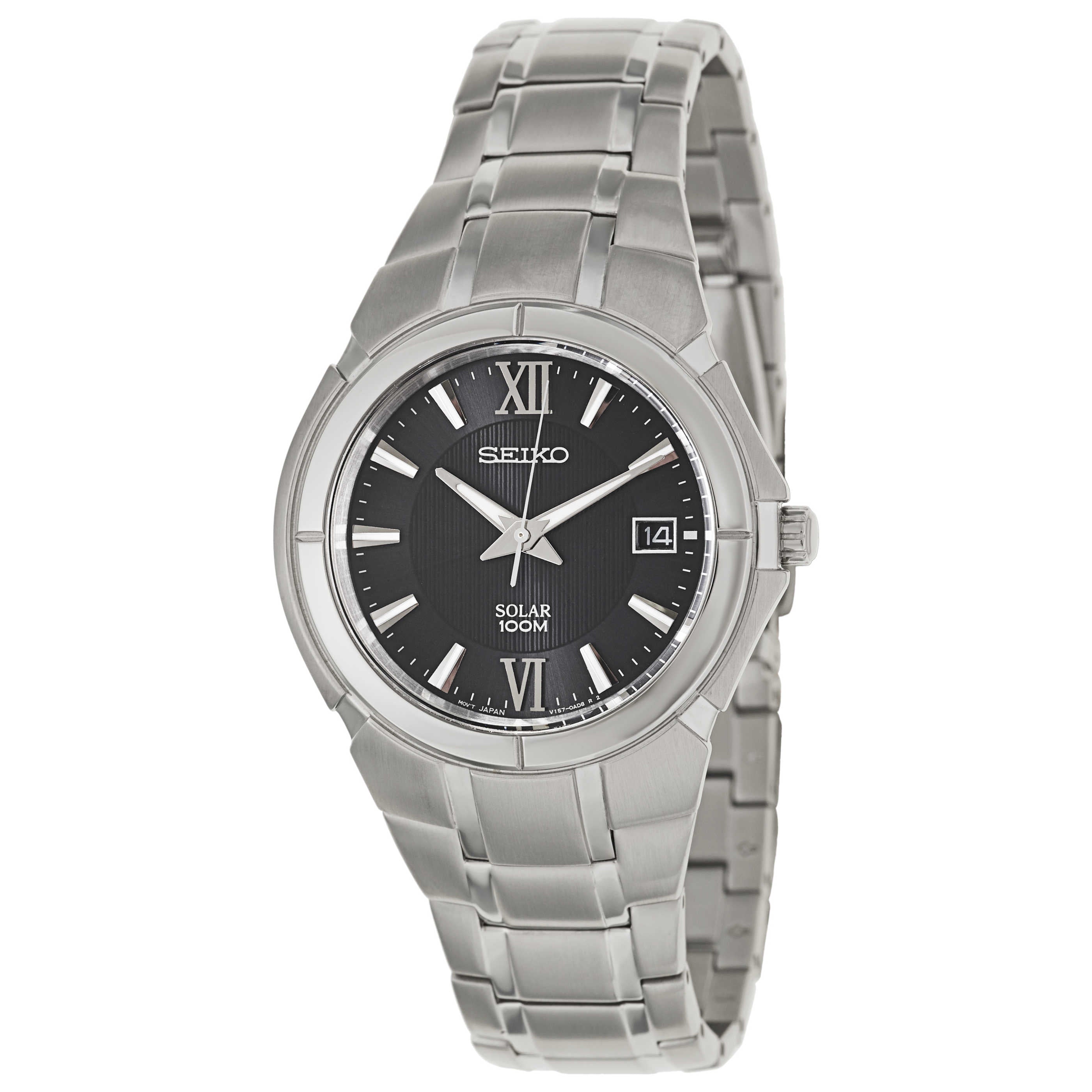 Seiko Men's Quartz Solar Watch SNE087 – Ashford.com