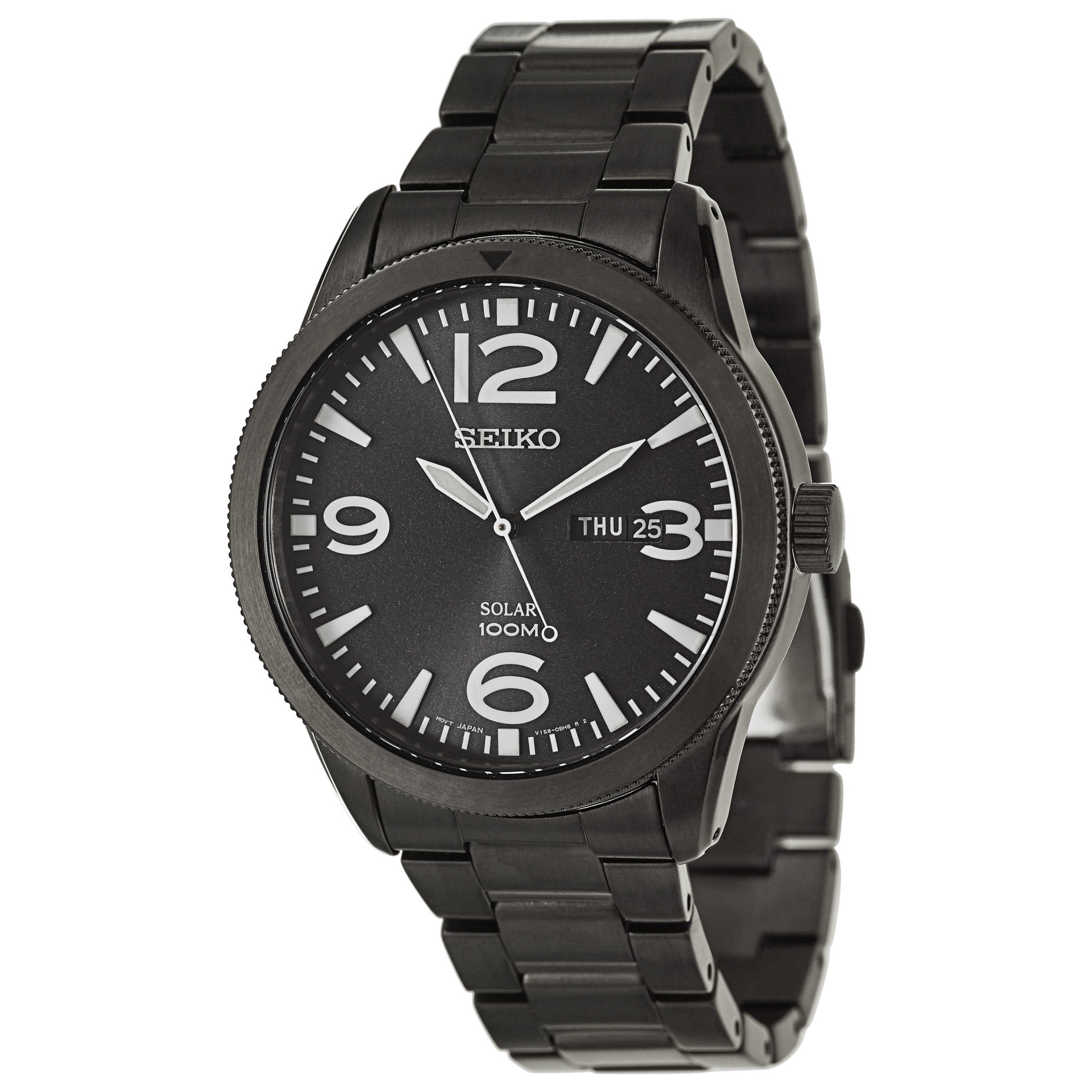 Seiko Men's Quartz Solar Watch SNE343 – Ashford.com